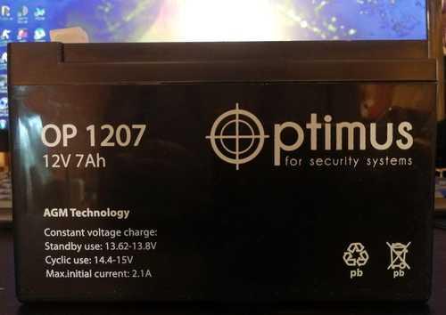 Аккумуляторная батарея Optimus OP 1207