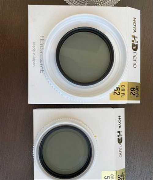 Поляризационные фильтры hoya HD nano 58mm и 62mm