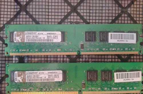 Озу DDR2 Kingston KVR800D2N6/1G х2шт