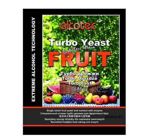 Спиртовые дрожжи Alcotec Turbo Yeast Fruit 60 гр
