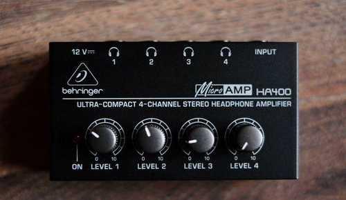 Усилитель для наушников Behringer microamp HA400 B