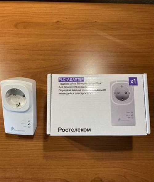 PLC адаптер с встроенной розеткой PLC-RT500-1