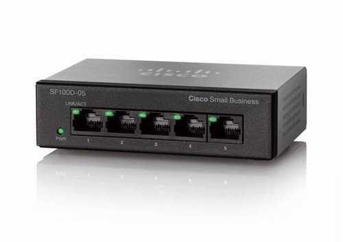 Коммутатор Cisco SF100D-05, 5 портов 10/100