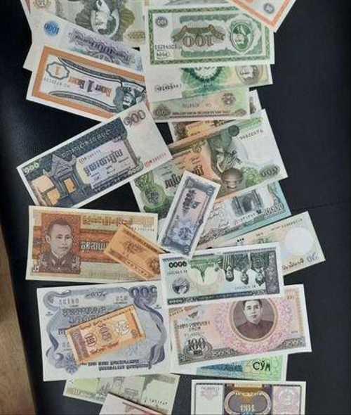 Купюры, банкноты Азии в прессе 63 шт