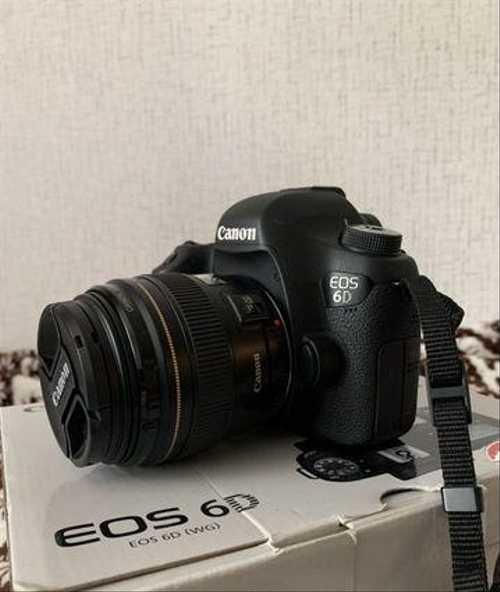 Фотоаппарат canon eos 6D body и объектив 85 mm 1.8