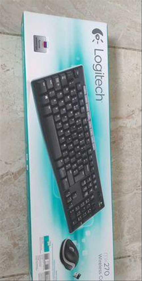 Комплект (клавиатура+мышь) logitech MK270, USB