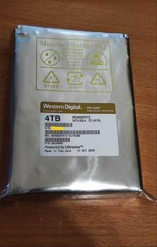 Жесткий диск Western Digital Gold 4TB (WD4003fryz)