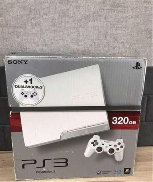 Пустая коробка от Sony PS3 Slim White Белая