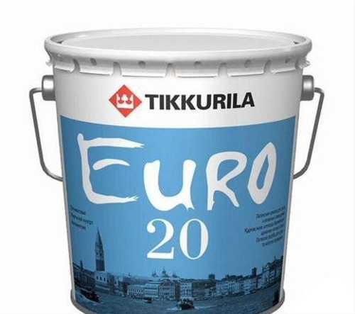 Водоэмульсиооная краска тиккурила евро 20 9 л