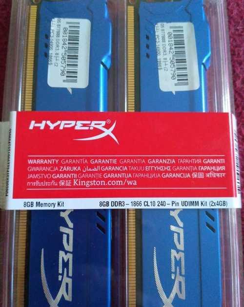 Kingston HyperX DDR3 1866MHz 2x4Gb