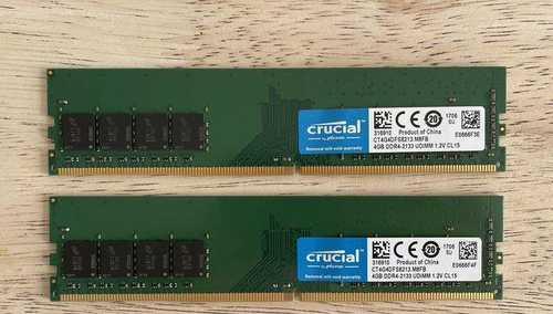 DDR4 8Gb (2x4gb) Crucial