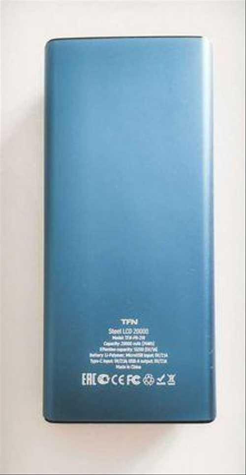 Внешний аккумулятор TFN Steel LCD 20000