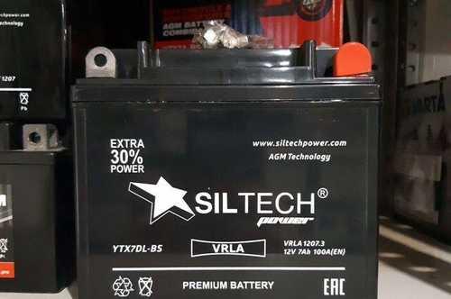 Мото аккумулятор siltech vrla1207.3 12V7AH о.п. (Y