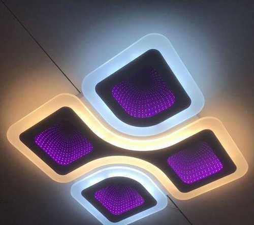 Люстра светодиодная, потолочная 3D подсветка