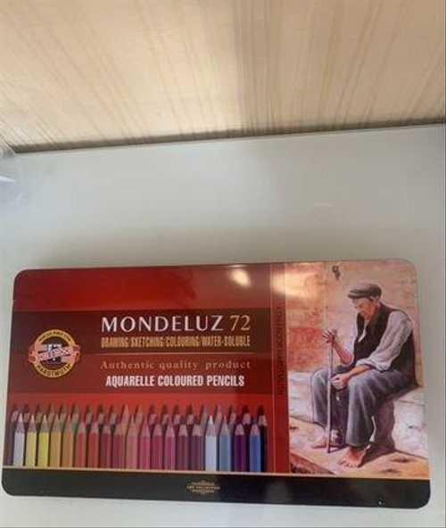 Акварельные карандаши mondeluz 72шт