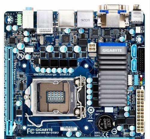 LGA1155 GA-H61N-USB3 (Mini ITX) Материнская плата