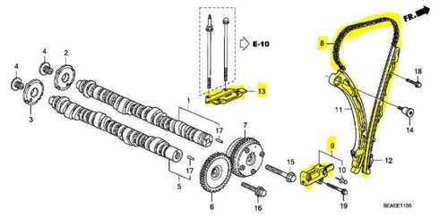 Комплект для замены цепи Accord CR-V 2.4 K24