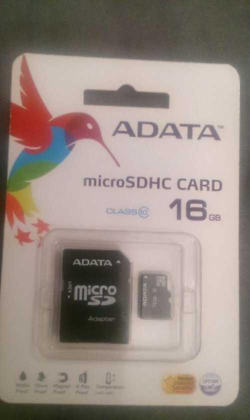 Карта памяти "A-data"-16GB,class 10