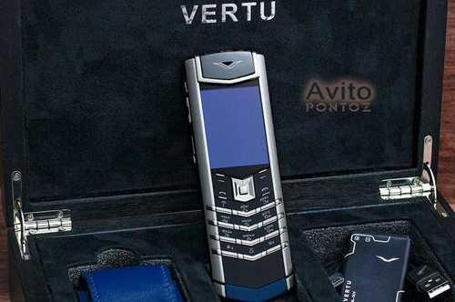 Vertu Signature S Design Steel синяя кожа