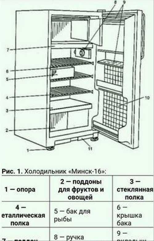 Холодильник минск 11 схема