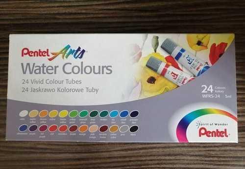 Краски акварельные pentel Water Colours, 24 цвета