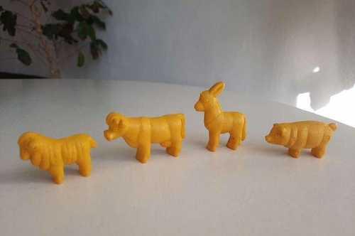 Фигурки СССР детская игрушка набор животные мини