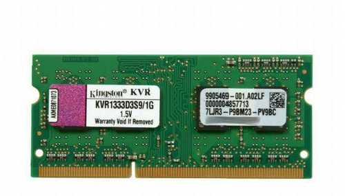 SO-dimm DDR3 1 гб Kingston PC-10600. Отп. регионы