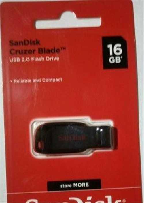 USB 2.0 флешка sandisk 16 гб новая