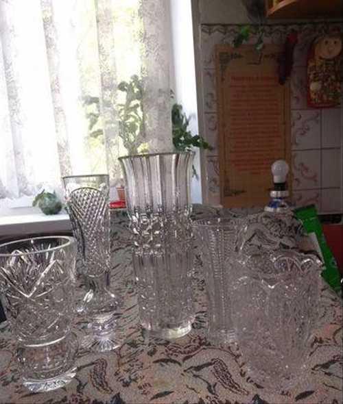 Хрусталь советский, вазы
