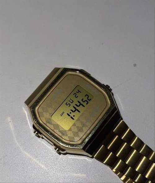 Часы casio a168 золотые позолоченные