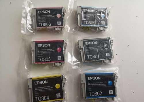 Картриджи для принтера epson. TO806, TO806, TO803