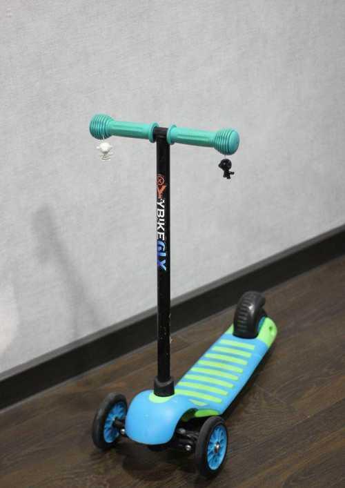 Самокат Y-Bike Glider Deluxe blue+kiwi