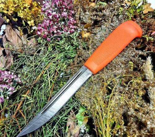 Нож Финка 043, дамасская сталь, резинопластик (цве