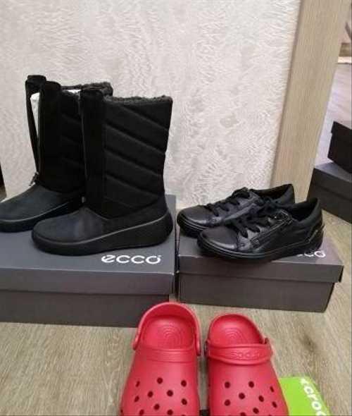 Новые сапоги и туфли Ecco, Crocs 32