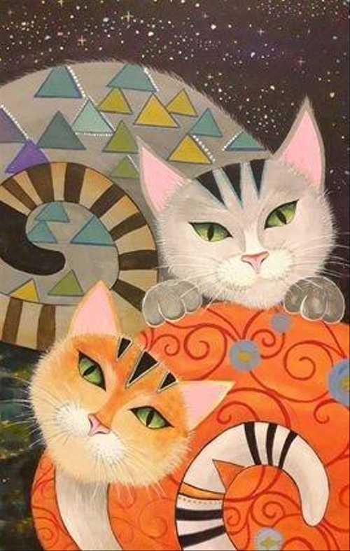 Картина Панно "Коты"