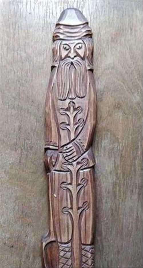 Идол славянского бога Рода деревянный настенный