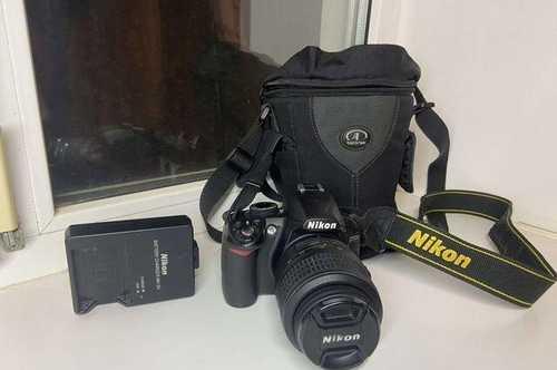 Зеркальный фотоаппарат nikon d3100 kit + сумка