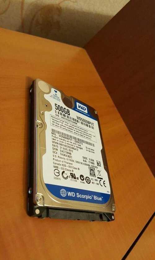 Жесткий диск WD5000bpvt 500 gb