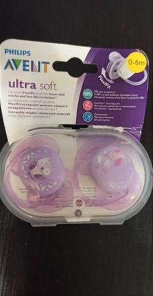 Пустышка Philips Avent ultra soft с 0-6 мес