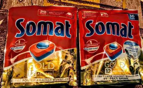 Таблетки для посудомойки из Европы Somat Gold 36шт