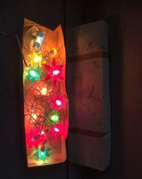 Электрогирлянда СССР Лилии».Редкая