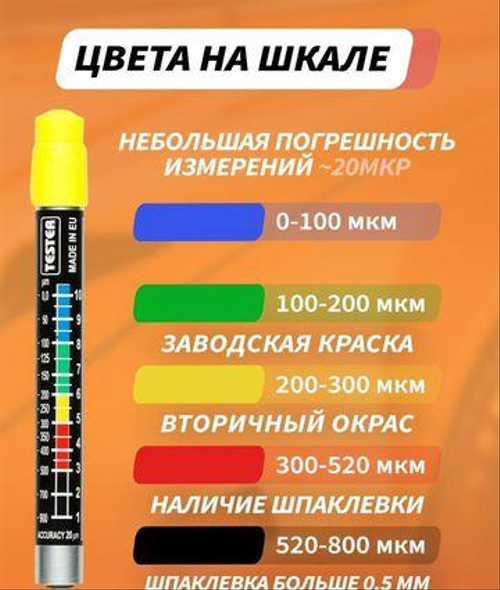 Краскомер магнитный Европа проверь окраску иВышлём