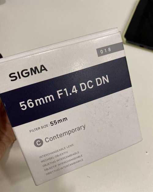 Объектив sigma 56 mm f1.4 DC DN