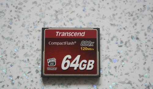 Карта памяти Transend Compact Flash 64 Gb