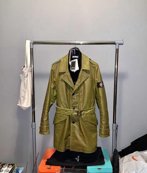 Stone Island Waxed Ice Trench Coat
