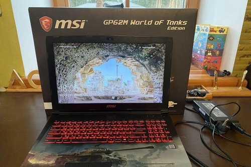 Игровой ноутбук msi gp62m 7rdx wot edition