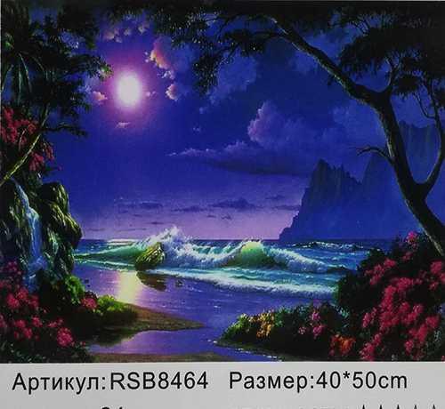 RSB8464 Море лунная ночь картина по номерам 40х50