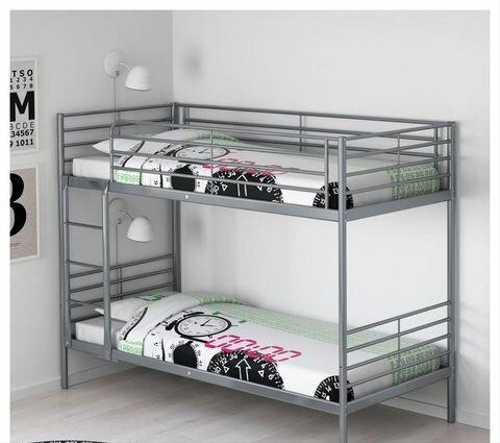 Двухъярусная кровать IKEA Свэрта/ Тромсо + матрасы