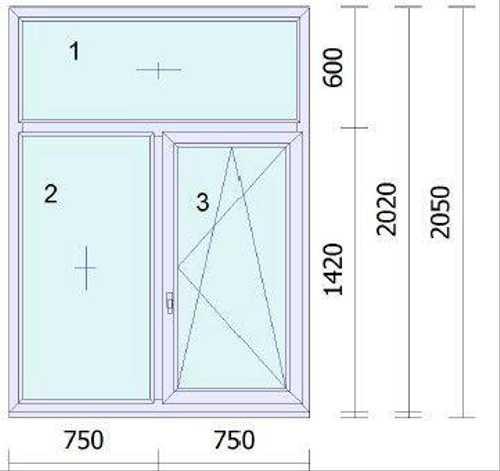 Окно пвх энергосберегающее 1-камерное