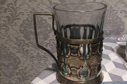Подстаканник времён СССР и стакан